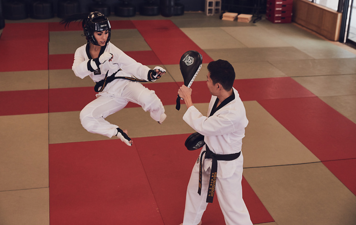 Taekwondo Jump Back Kick