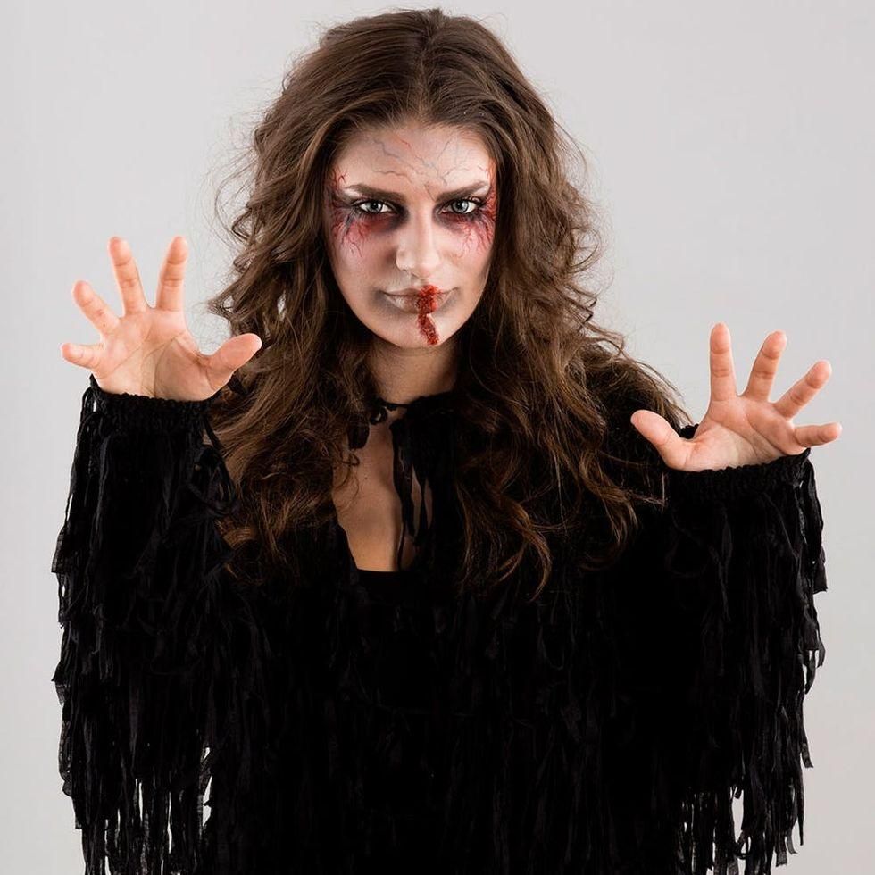 Zombie Halloween Makeup Girl