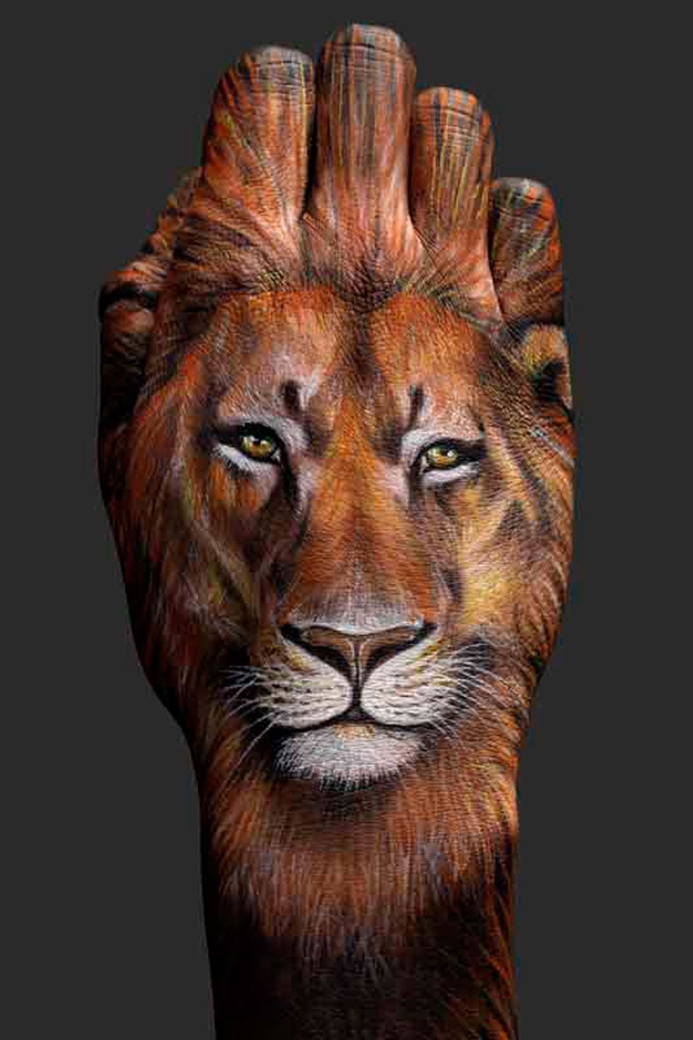 Amazing Cat Hand Painting Art - Love Meow