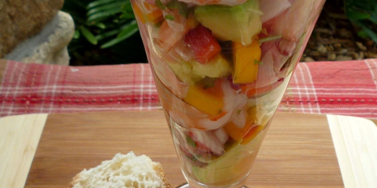Shrimp Ceviche with Mango, Pineapple, Strawberry & Avocado - My Recipe ...