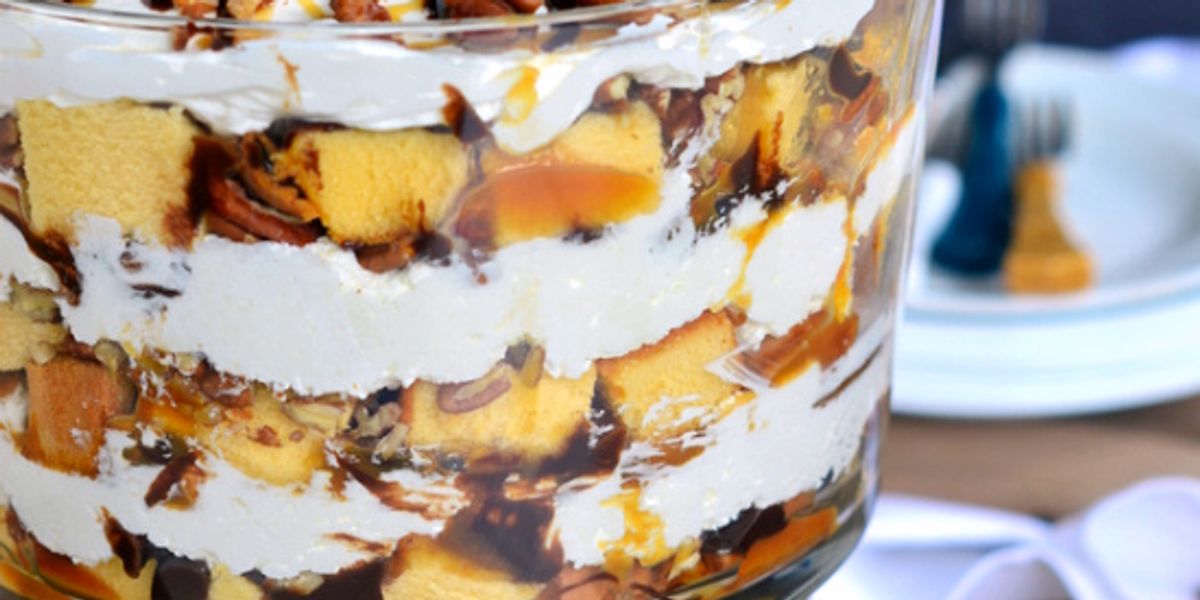 Turtle Cheesecake Trifle - My Recipe Magic