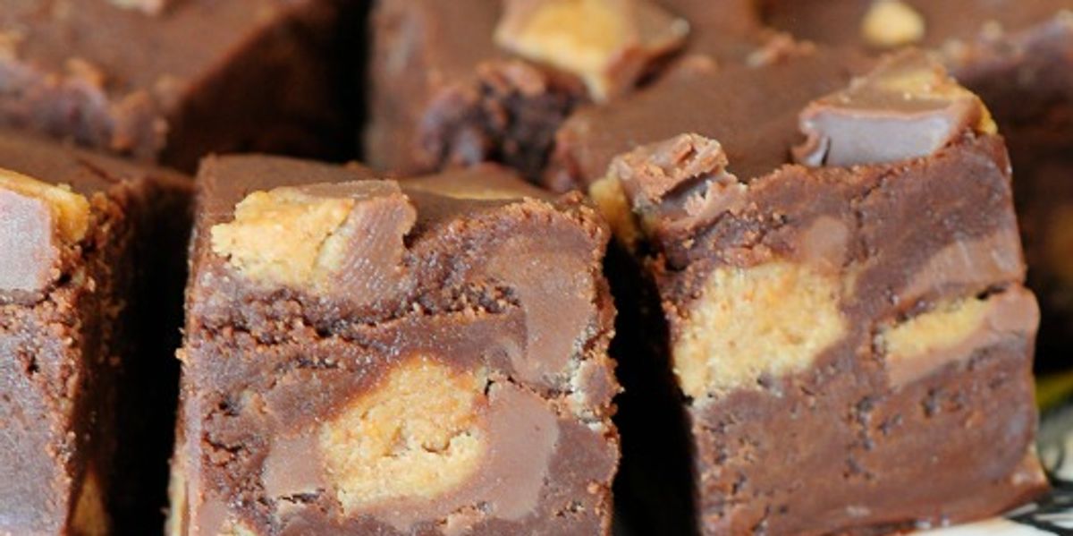 Easy Reese's Double Decker Fudge - My Recipe Magic