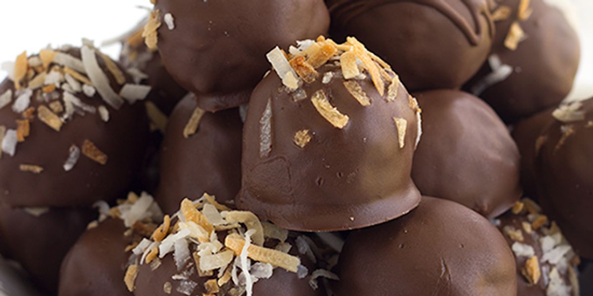 Toasted Coconut German Chocolate Truffles - My Recipe Magic