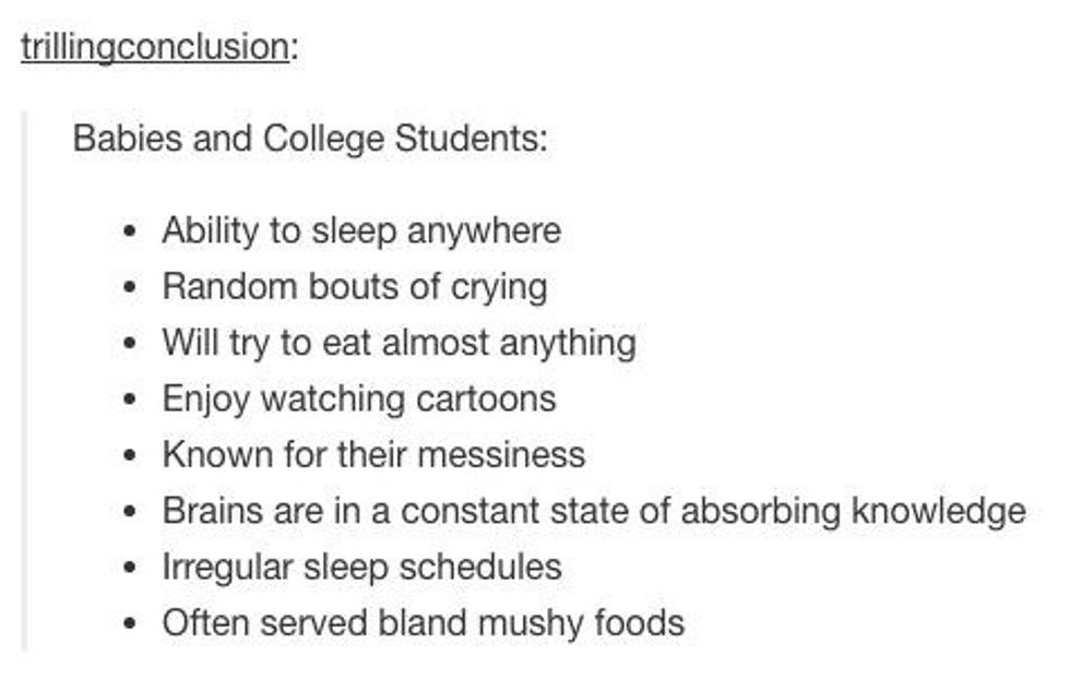 14 Tumblr Posts Only College Students Understand