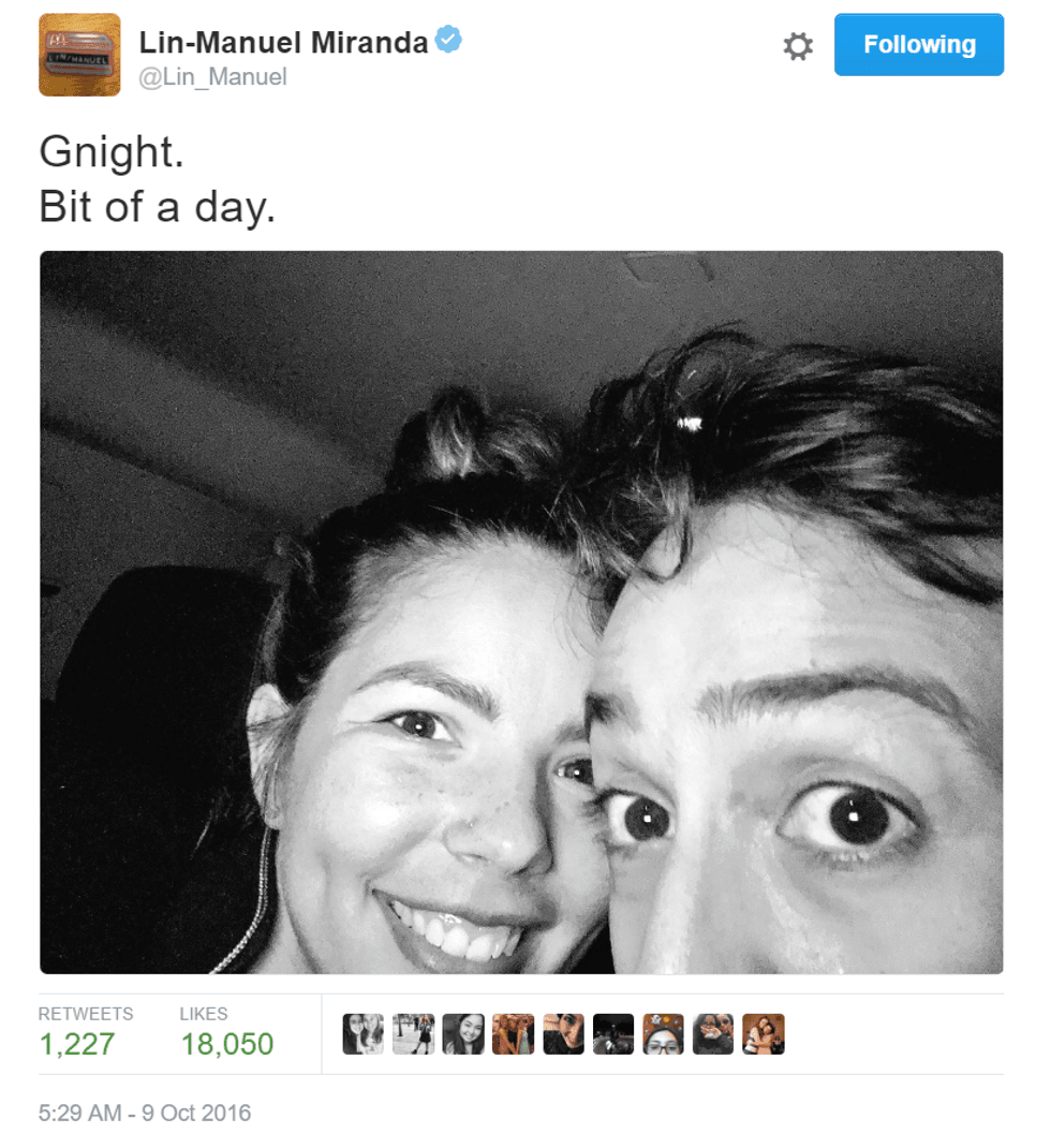 17 Of Lin-Manuel Miranda's Most Inspiring Goodnight Tweets