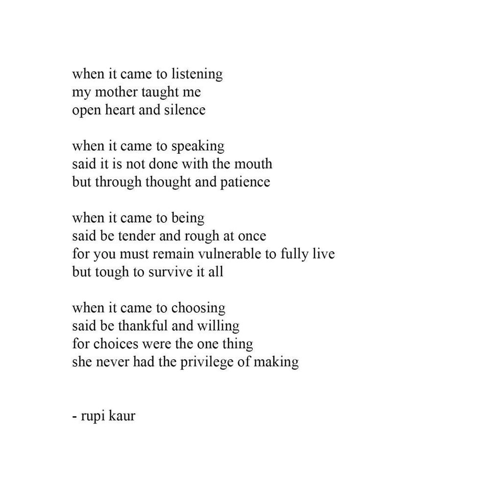 4 Rupi Kaur Poems For My Mother