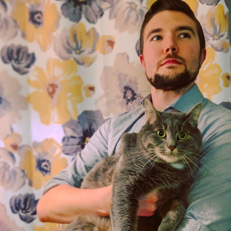Man Can't Have a Cat So He Takes Photo With Every Kitty He Meets and ...