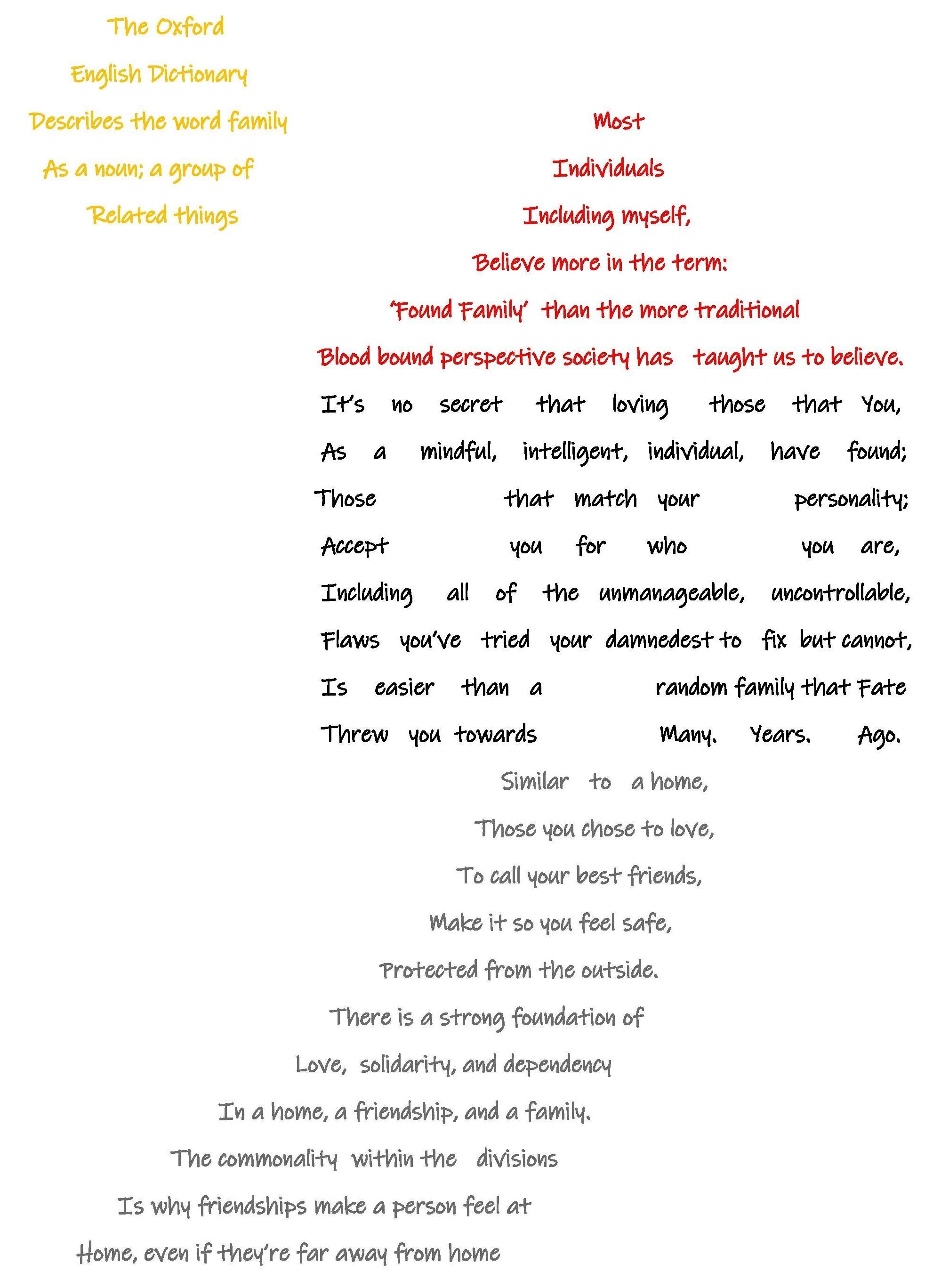 Poetry On Odyssey: The Foundations Of Family