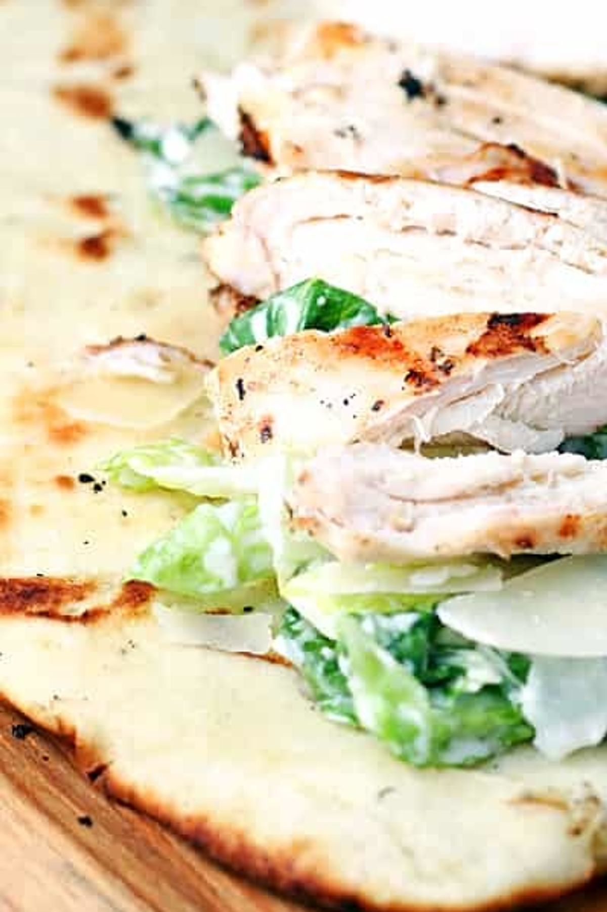 Grilled Chicken Caesar Flatbreads | Let's Dish Recipes - My Recipe Magic