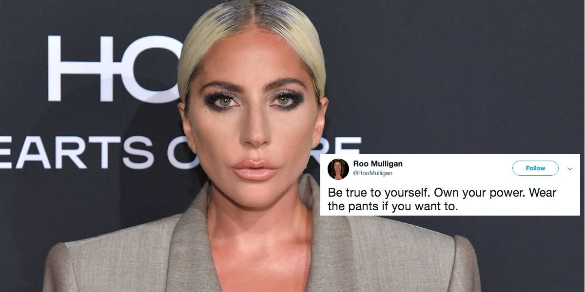 Lady Gagas Oversized Suit May Have Had Fans Chuckling—but Her Reason For Wearing It Is On Point