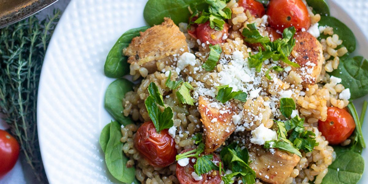 Mediterranean Chicken and Rice Skillet - My Recipe Magic