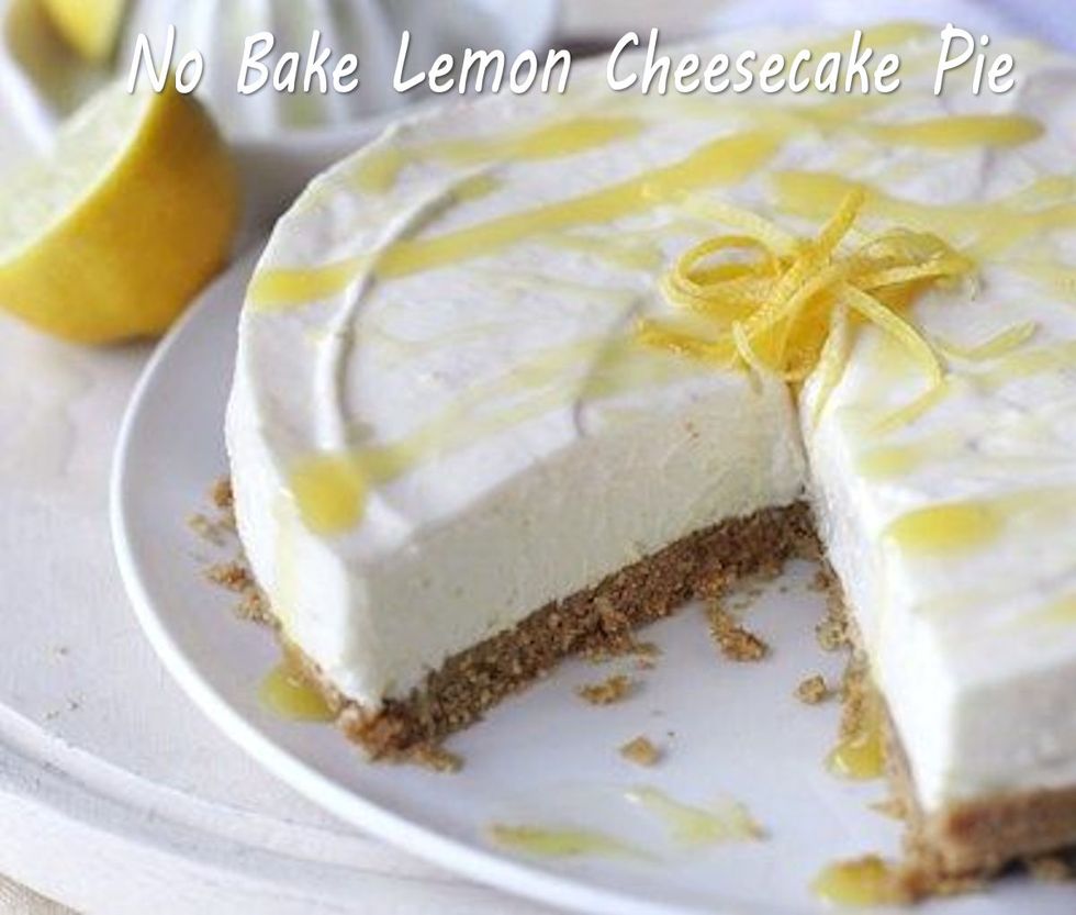 No Bake Lemon Cheesecake Cream Pie - My Recipe Magic