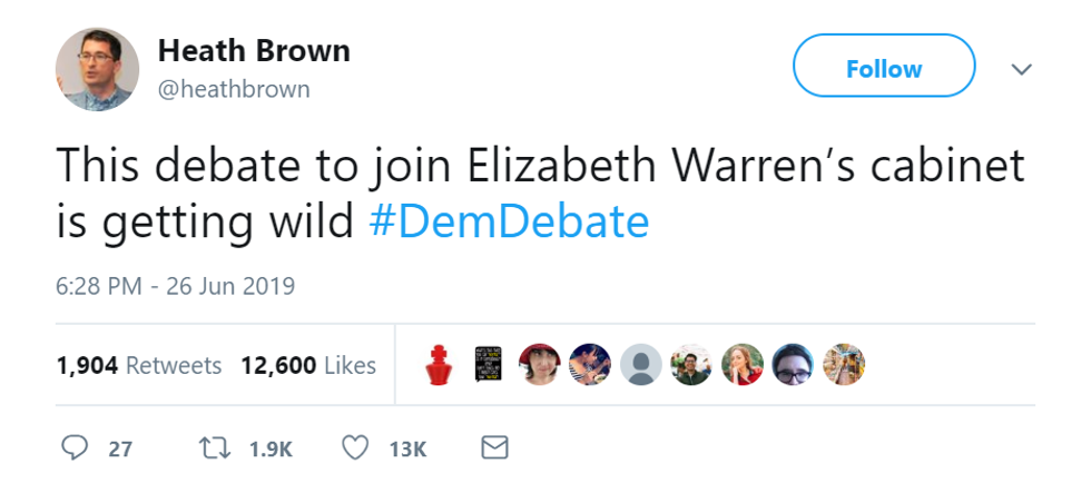 Tweets from the democrats debate