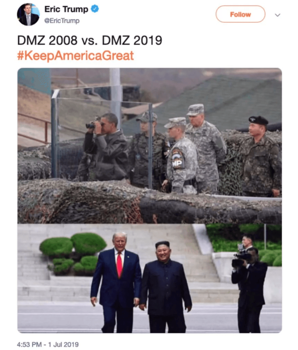 Eric Trump tweets-and-deletes attempted Obama burn. - Upworthy