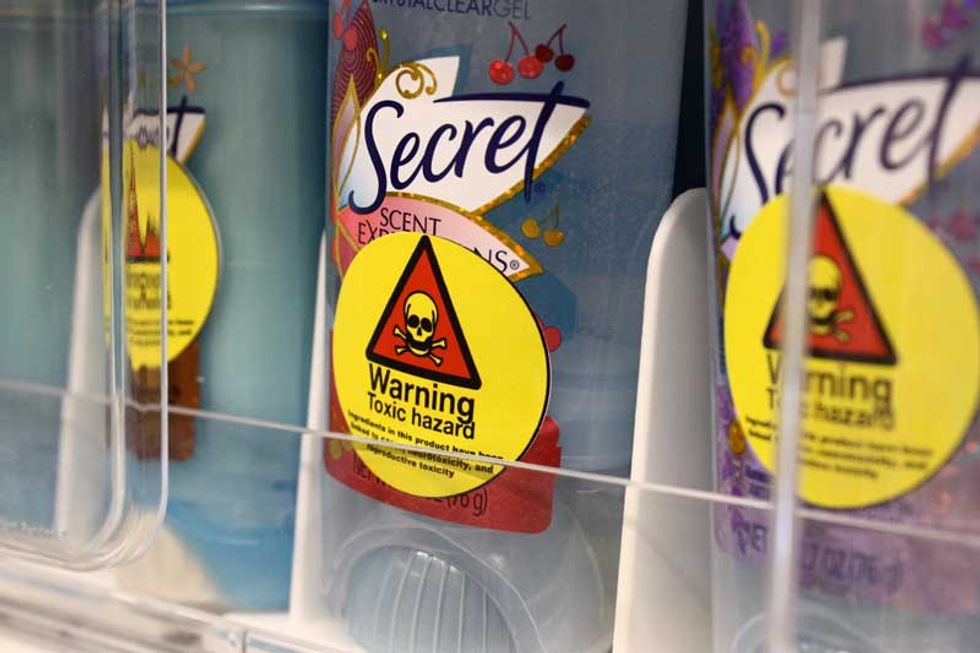 NYU Student Adds DIY Warning Labels to Secret Deodorant - GOOD