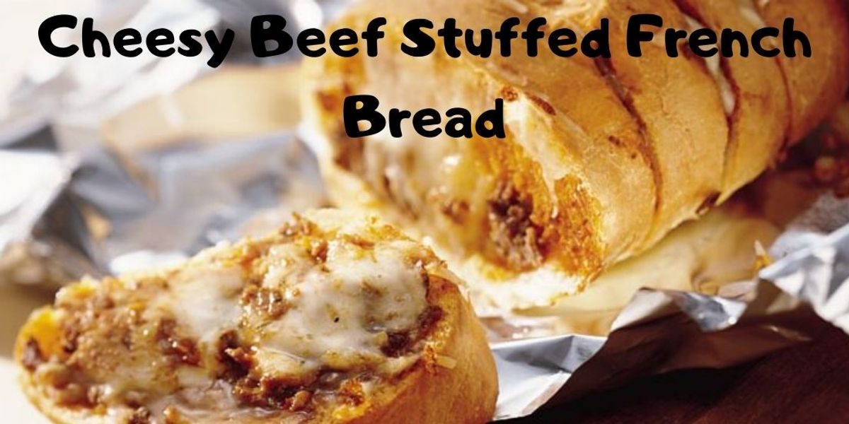 Cheesy Beef Stuffed French Bread - My Recipe Magic