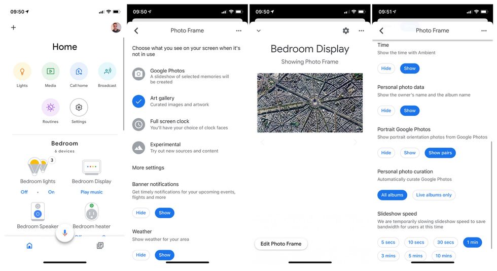 How to change photo frame settings on a Google smart display - Gearbrain