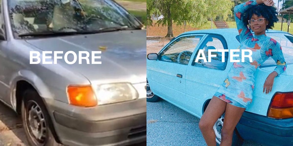 I Gave My Car A Complete DIY Makeover For Under $200 - xoNecole: Women ...