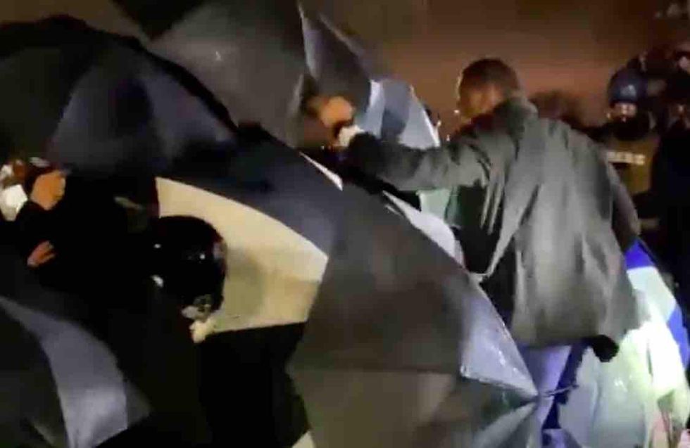 'Don't you dare start this s**t!': Lone man furiously stands up to mob ...