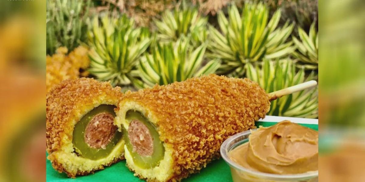 You can get a pickle corn dog with peanut butter dipping sauce at Disneyland - It's a Southern Thing