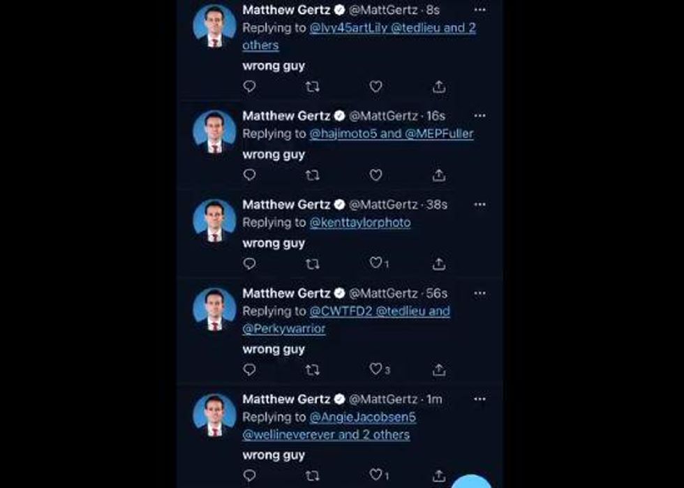 People keep confusing this guy on Twitter with Rep. Matt Gaetz and he's ...