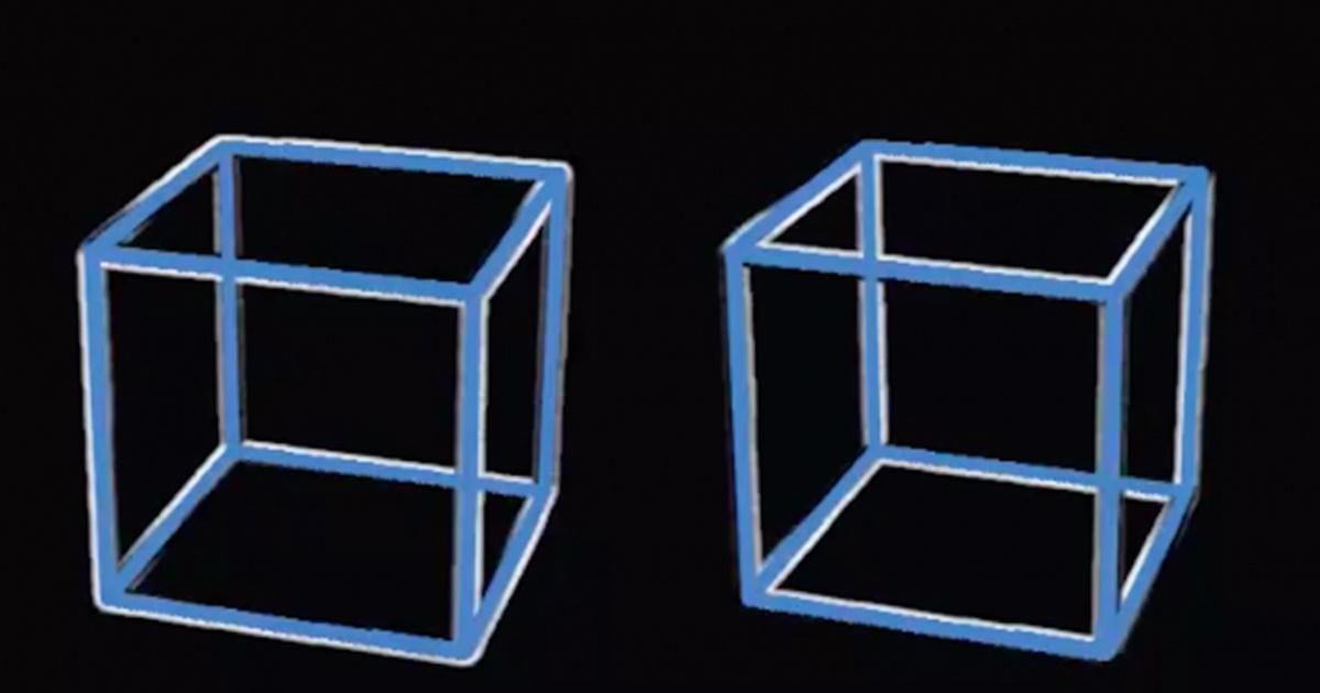 Incredible Optical Illusion That Makes Two Blue Boxes Appear to Rotate ...