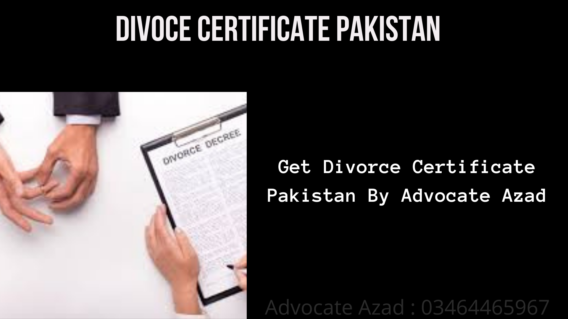 Get Nadra Divorce Certificate By Top Family Lawyer