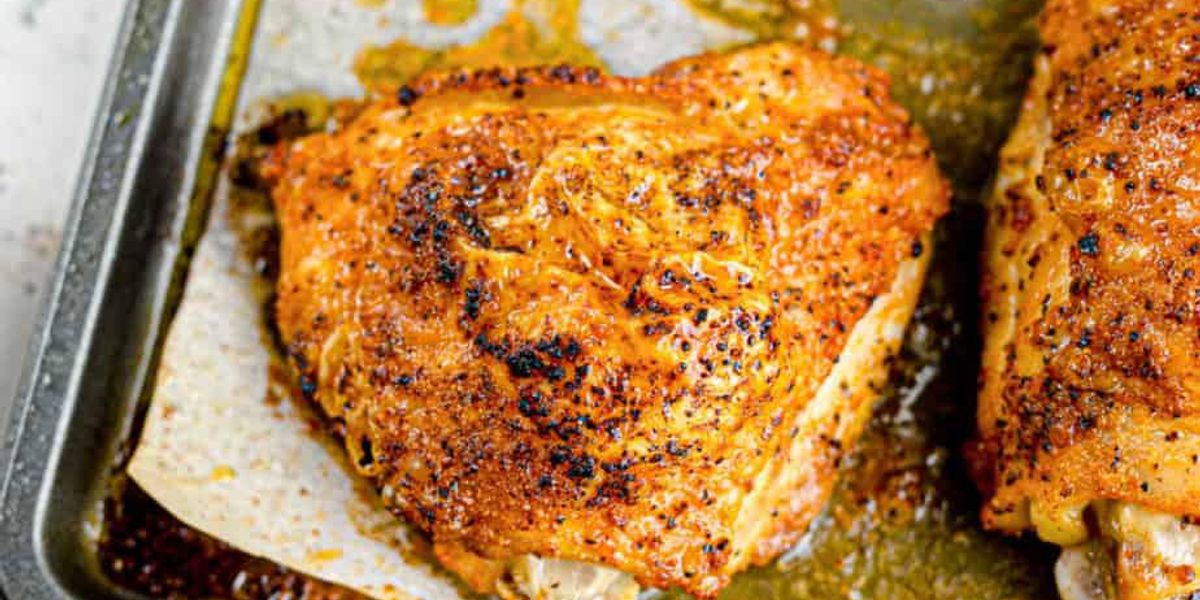 Oven Baked Chicken Thighs (With Crispy Skin!) - My Recipe Magic