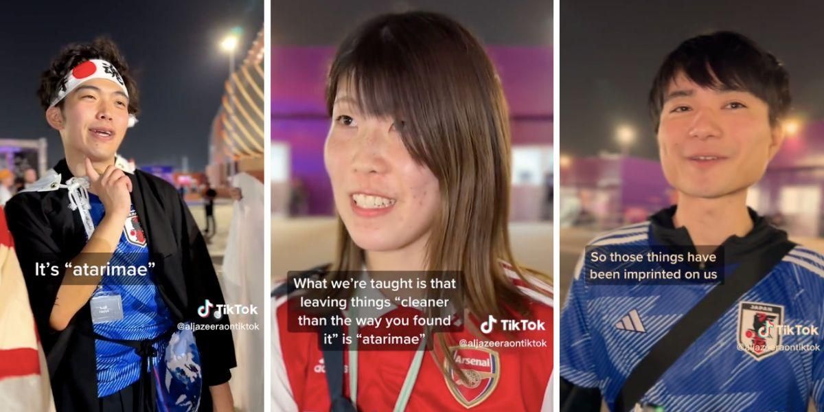 Japanese fans cleaning up after games is simply 'atarimae' - Upworthy