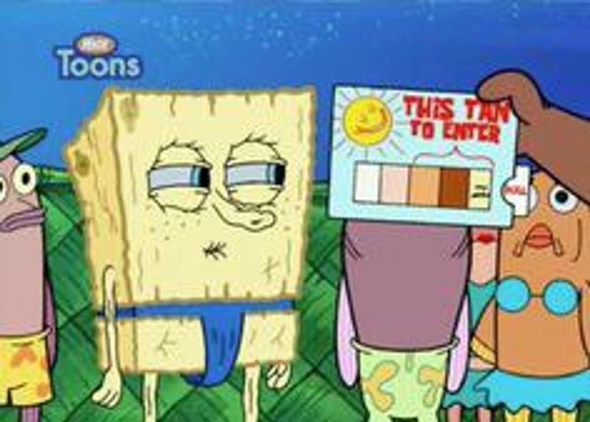 Being Super Pale And Going On Spring Break, As Told By Spongebob ...