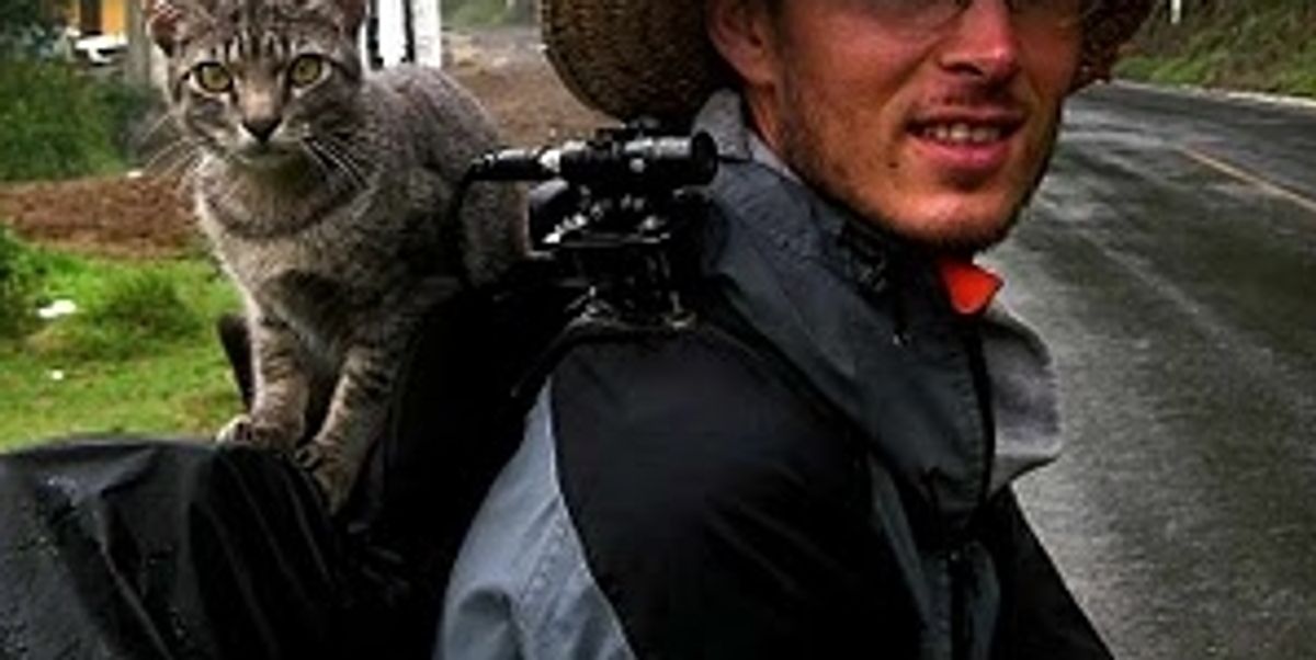 Backpacking Cat Touring the World with French Couple - Love Meow
