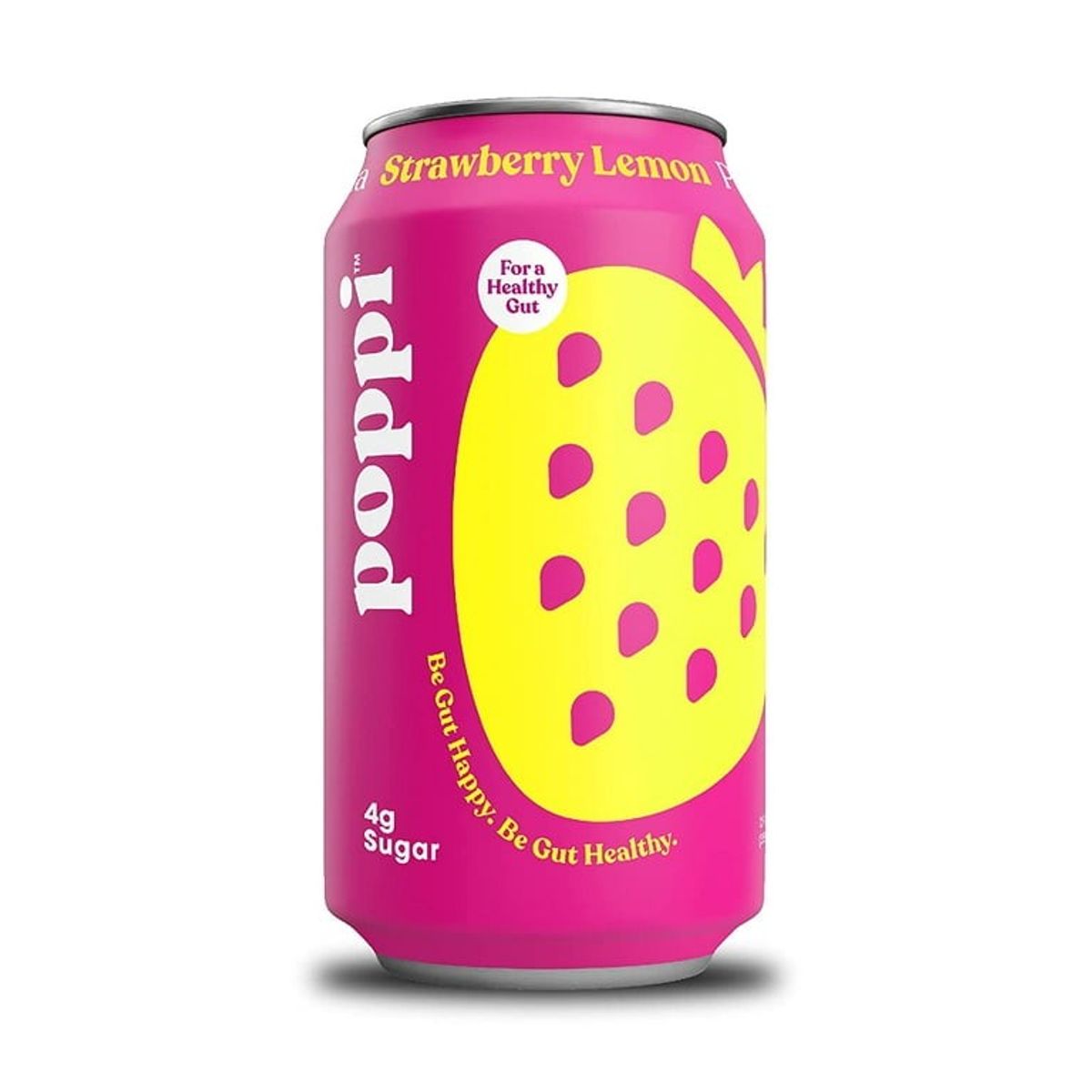 Poppi 12-Pack Sparkling Prebiotic Strawberry Lemon Soda - xoNecole