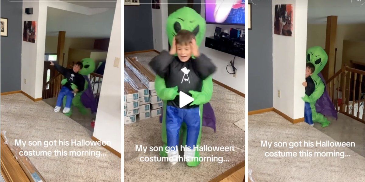 Kid in alien abduction costume gives an acting masterclass - Upworthy