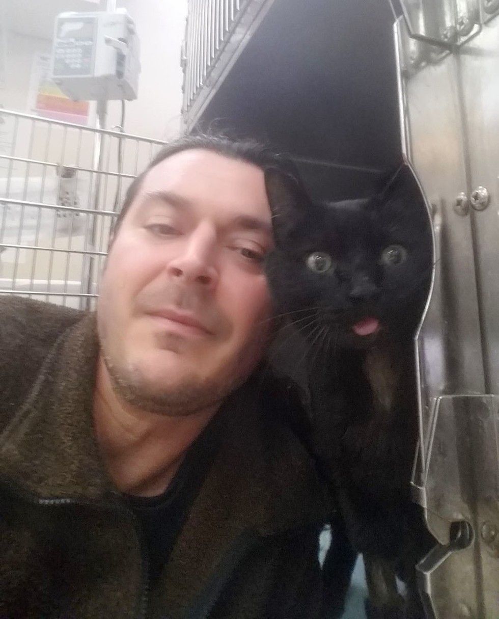 Man Stops His Truck to Save Cat from Death and Ends Up Adopting Him ...
