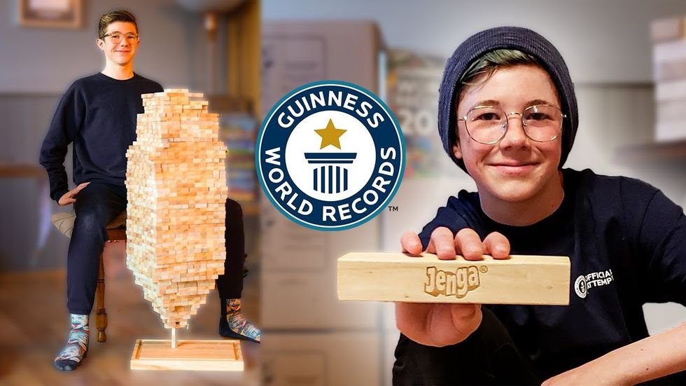 Teen breaks Jenga world record, inspiring Hallmark movie - Upworthy