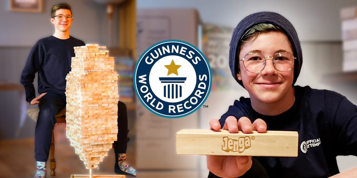 Teen breaks Jenga world record, inspiring Hallmark movie - Upworthy