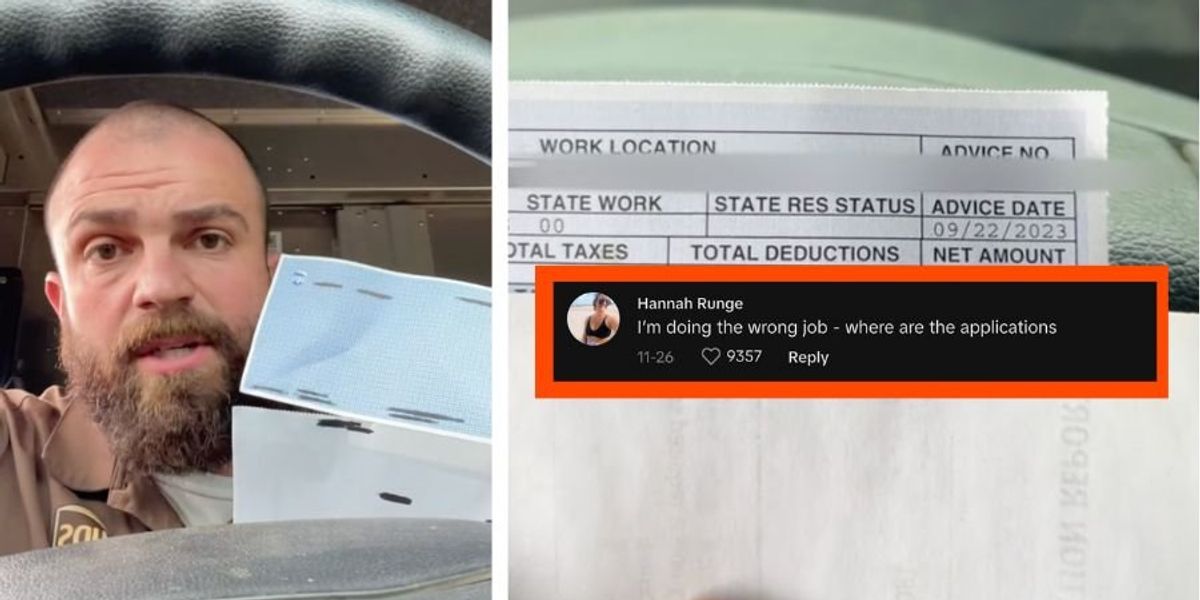 UPS driver shows his weekly paycheck - Upworthy