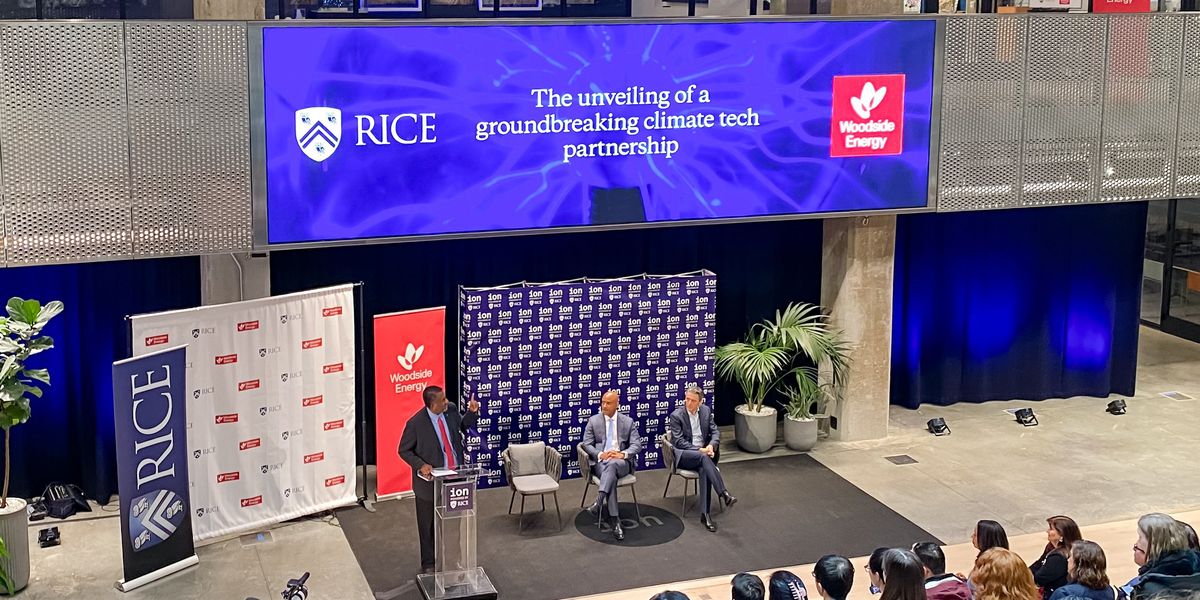 Woodside Rice Decarbonization Accelerator launches with $12.5M ...