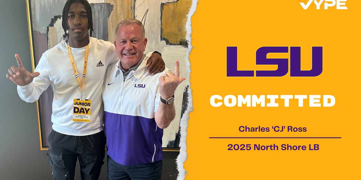 BREAKING: 2025 North Shore LB Charles 'CJ' Ross Commits To LSU - VYPE