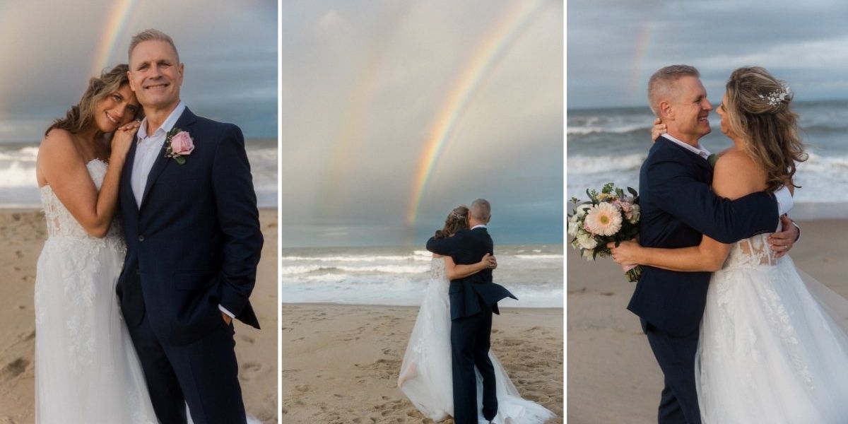 Wedding of couple who both lost spouses gets double rainbow - Upworthy