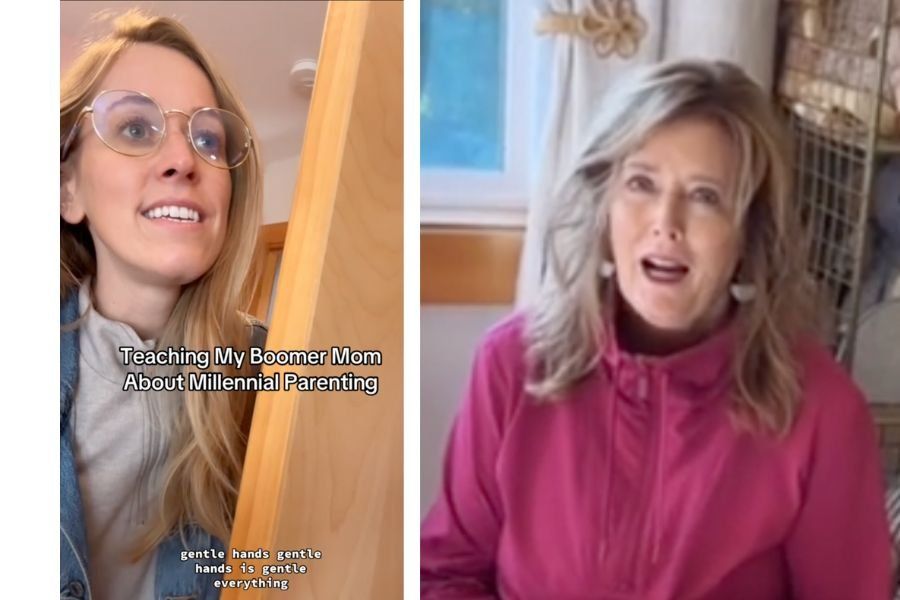 Millennial hilariously fails at teaching her boomer mom gentle ...