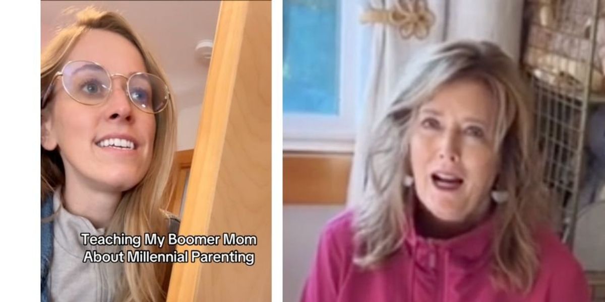 Millennial hilariously fails at teaching her boomer mom gentle ...