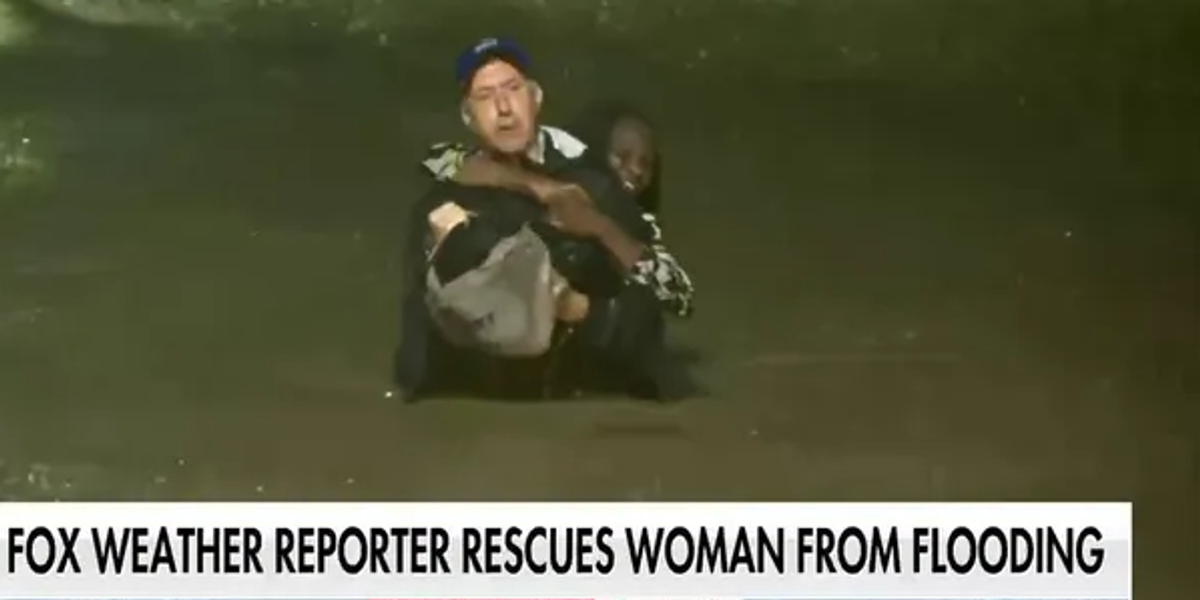 Fox weatherman bravely rescues trapped motorist in hurricane - Upworthy