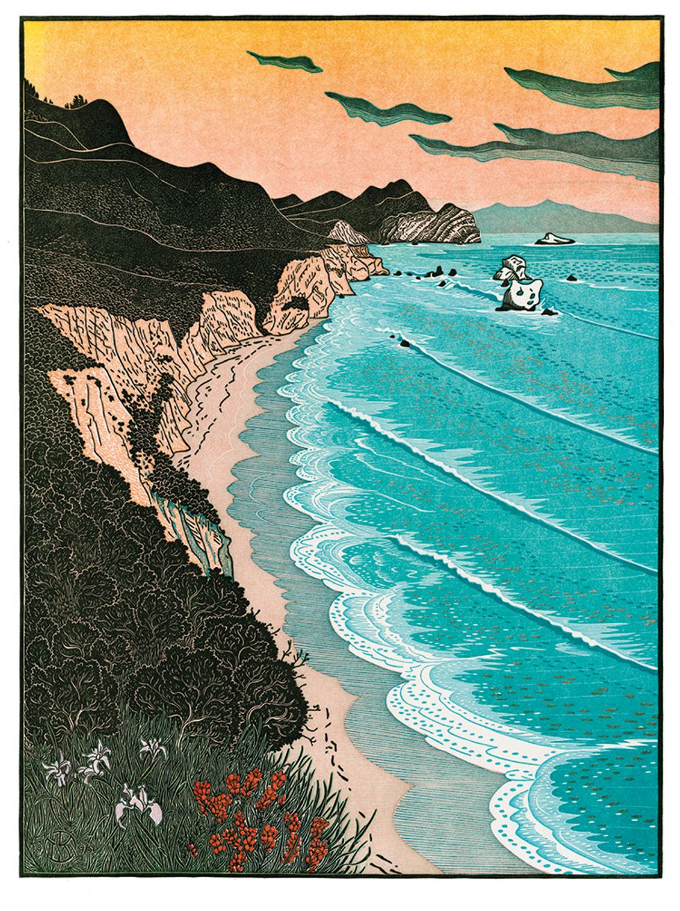 Woodcut Artist Tom Killion Captures the Magic of the California Coast ...