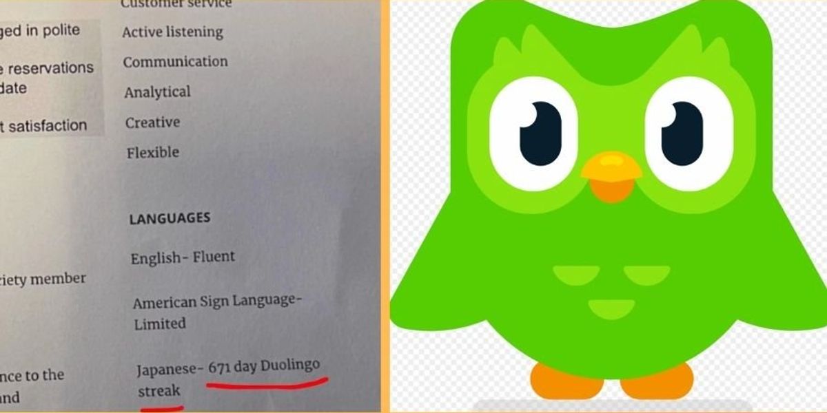 Job recruiter notices that candidate put 671-day streak for Japanese ...