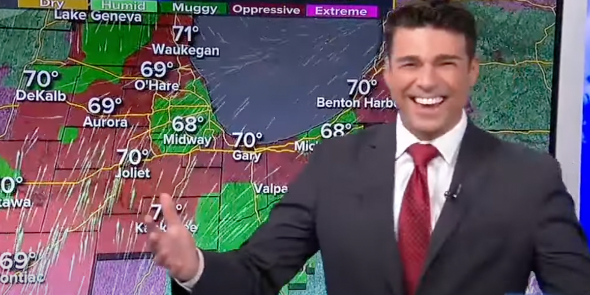 Weatherman discovers his map has a touchscreen and is overcome with ...