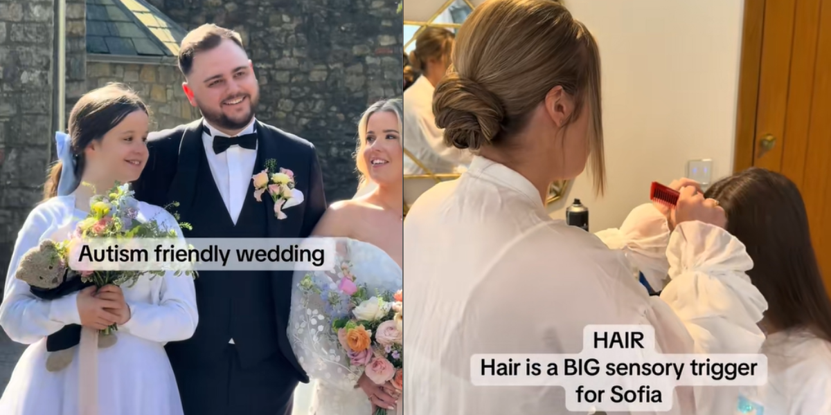 Bride's autism-friendly wedding planned around daughter with special ...