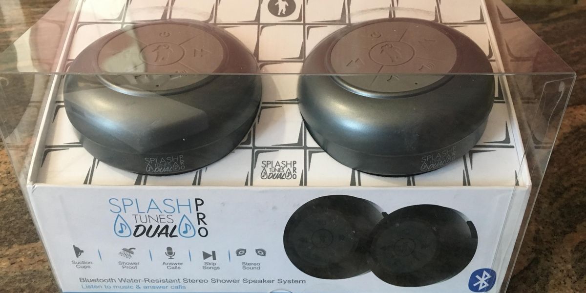 Review Splash Tunes Pro Bluetooth Portable Shower Speakers - Gearbrain