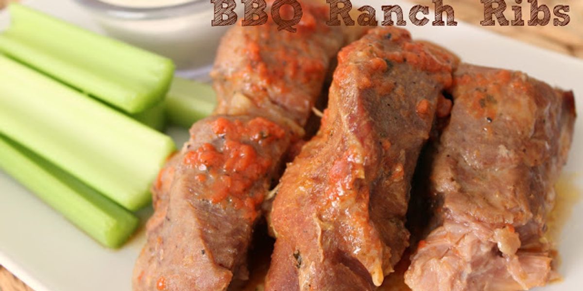 Slow Cooker BBQ Ranch Ribs Recipe - My Recipe Magic