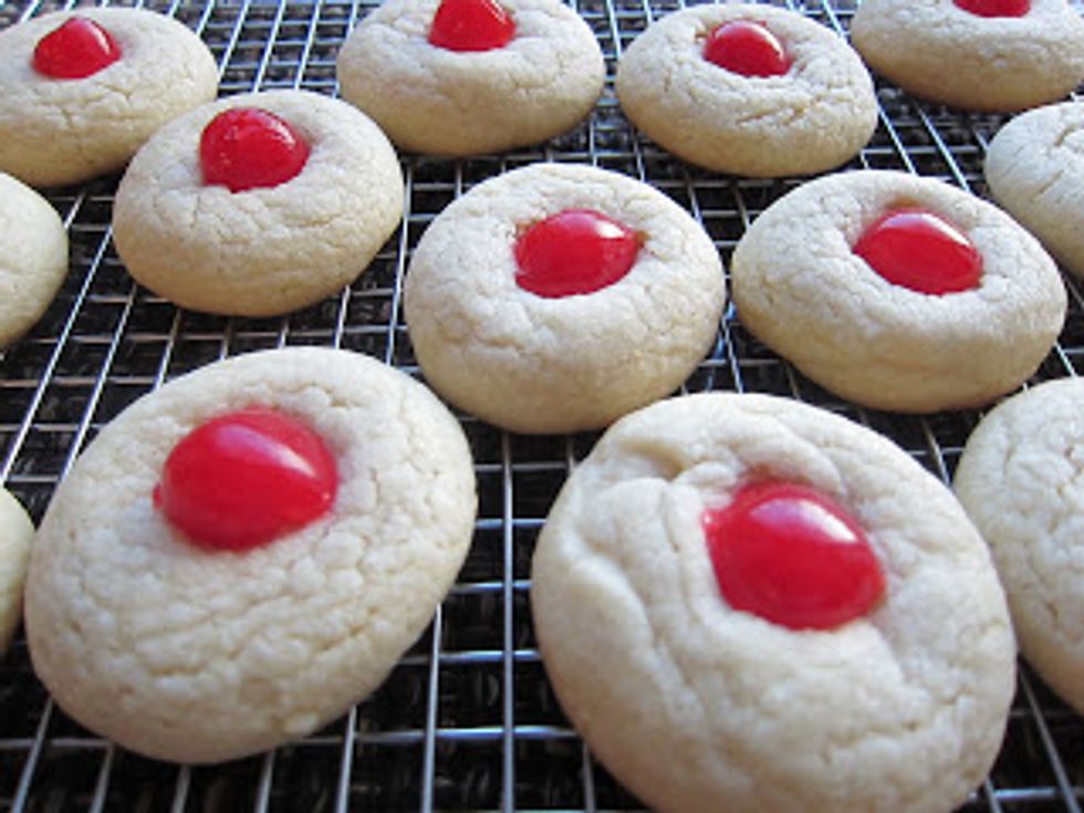 Mom's Almond Cherry Cookies - My Recipe Magic